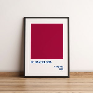 Football Poster, Football Digital Poster, Barcelona Digital Poster ...