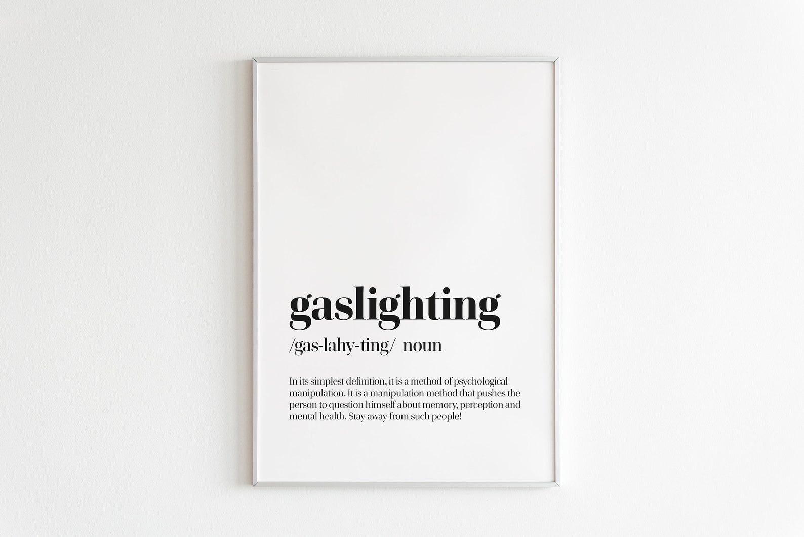 3 Set Poster Love Bombing Gaslighting Ghosting Definition Poster ...