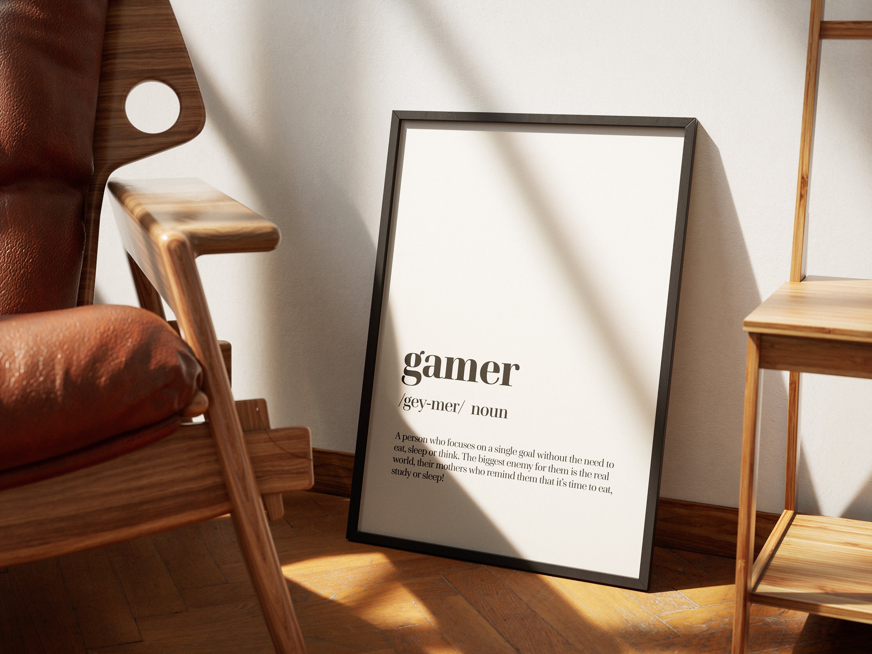 Gamer Definition Poster - Motivation Wall Art for Positive Vibes and ...