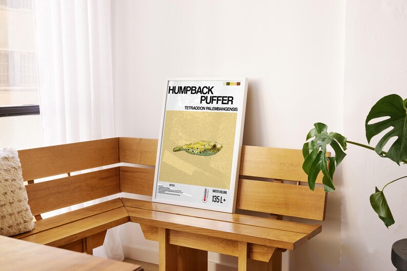 Humpback Puffer Fish Poster Design – Aquarium Wall Art & Digital Print ...