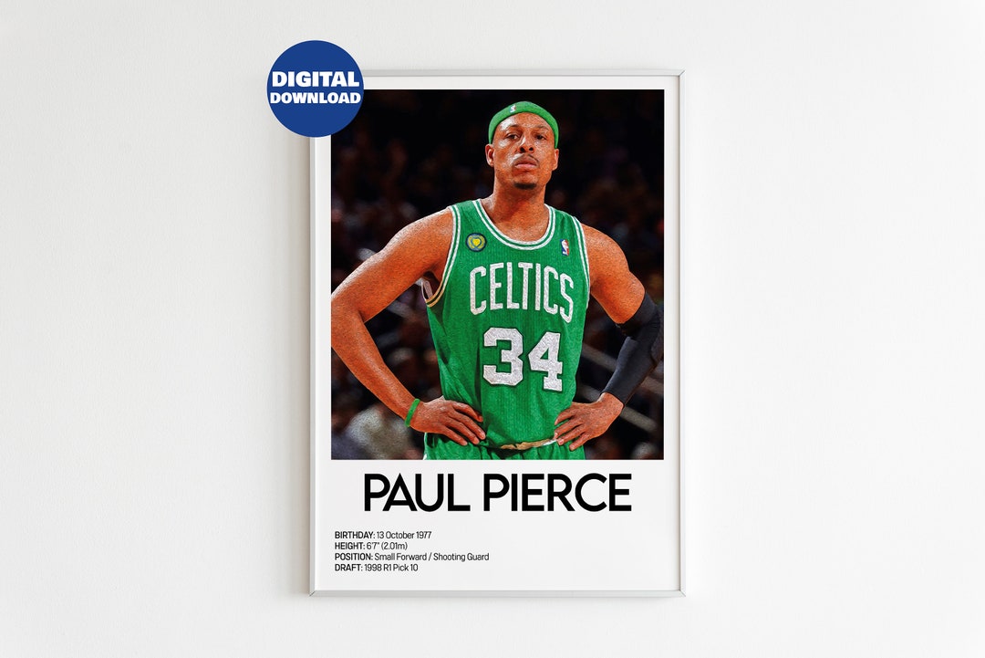 Paul Pierce Poster - Paul Pierce Sports Office Art Instant Download ...