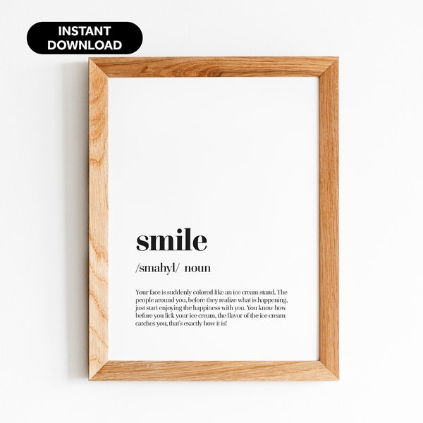 Smiling Quotes Wall Art - Etsy