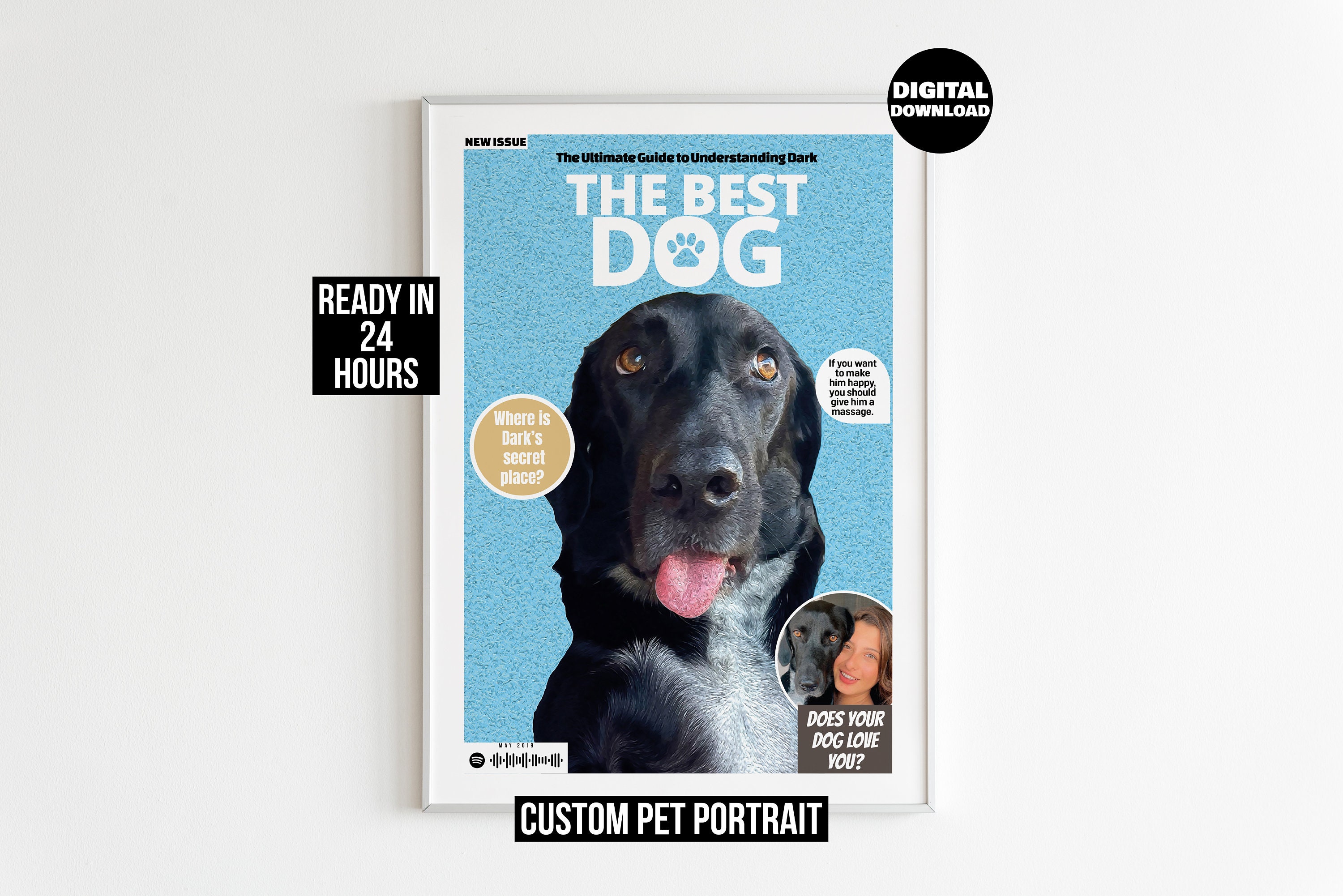 Custom Pet Poster, Magazine Pet Poster Covers, Dog Portraits Download ...