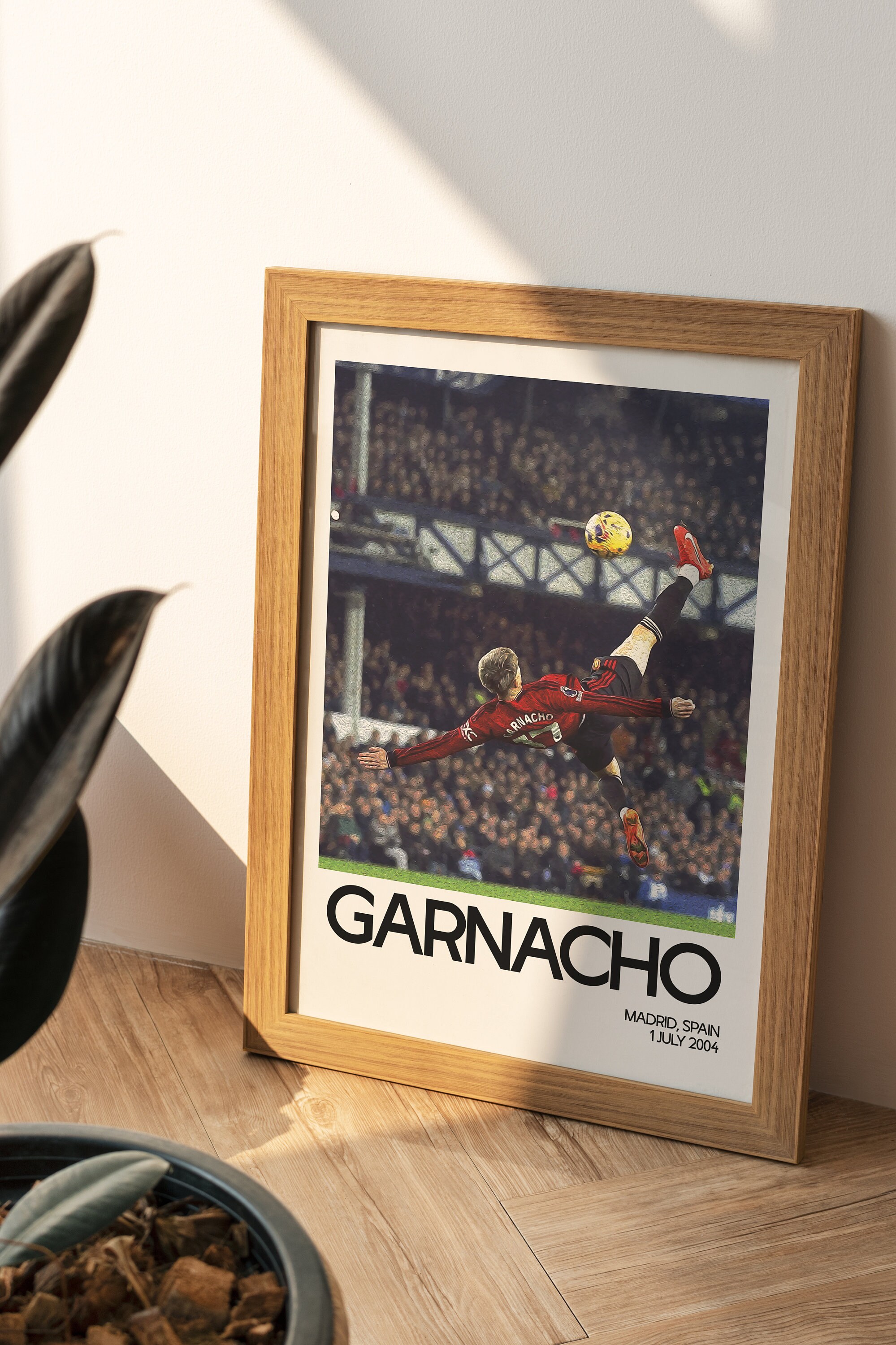 Garnacho Poster Football Wall Art - Manchester United Fan Gift - Modern ...