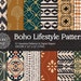 Boho Indian Patchwork Texture Seamless Patterns, Digital Papers, Hindu ...