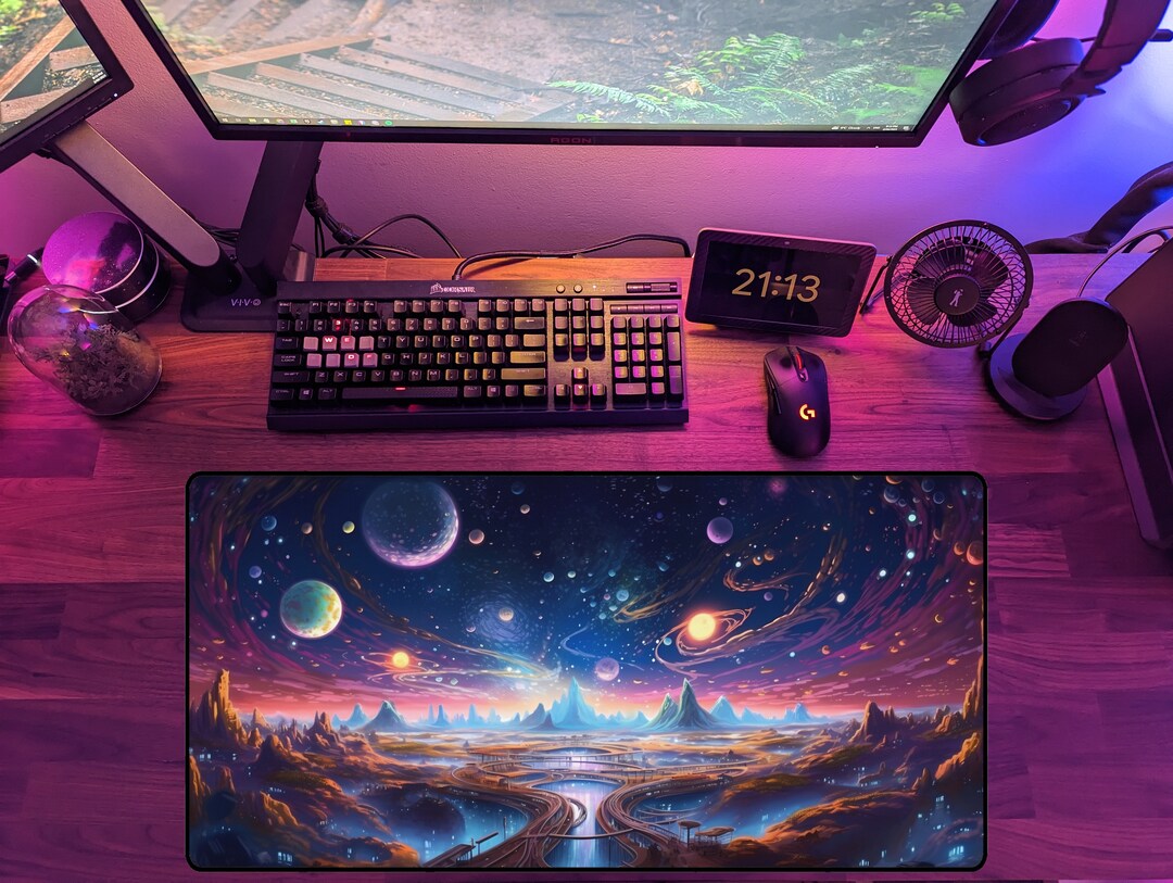 Space Themed Desk Pad / Desk Mat / Keyboard Pad / Mouse Mat - Etsy
