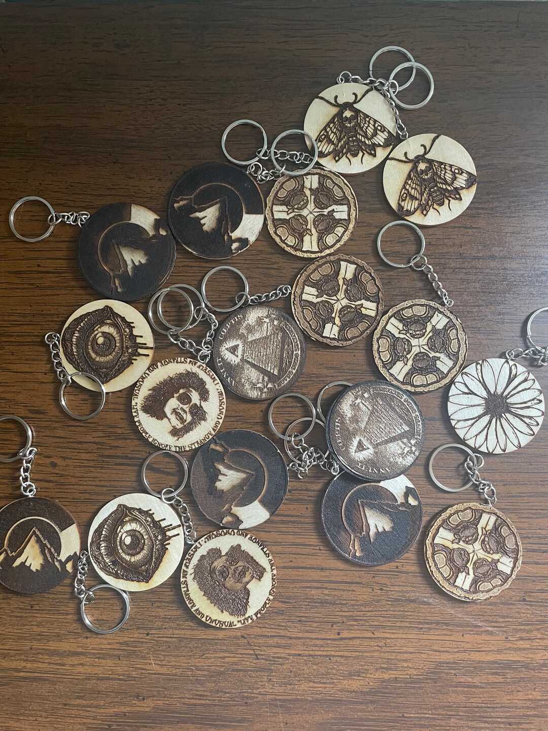 2” Wood Key Chains - Etsy