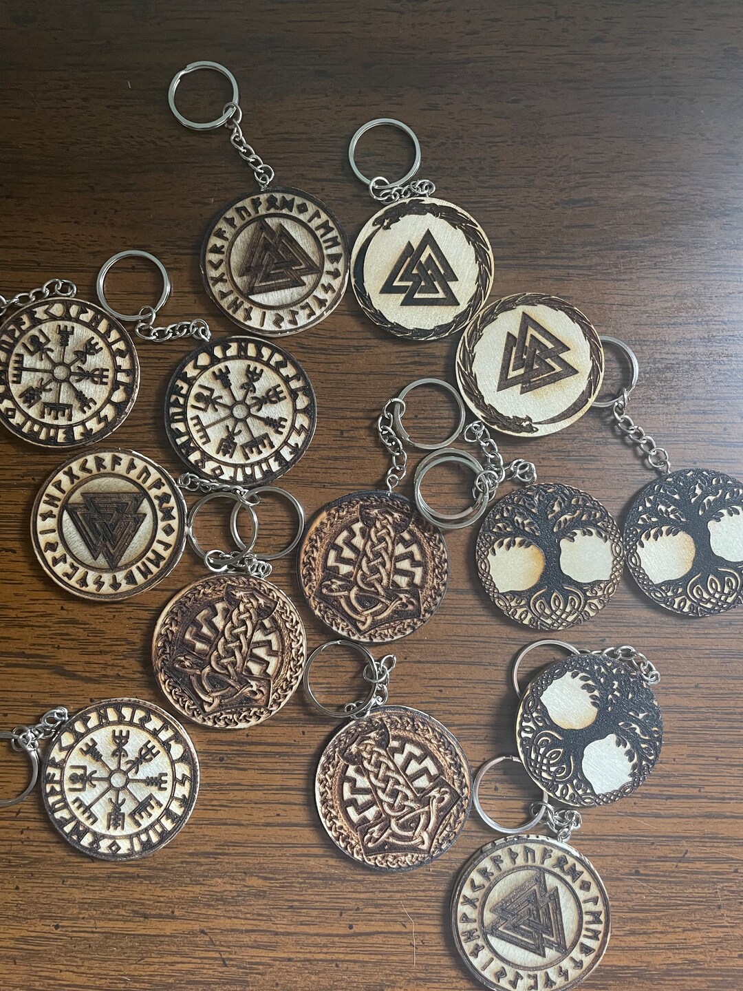 Viking Sign 2” Wood Key Chains - Etsy