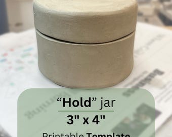 Keep Jar Slab Pottery Template: Ceramics Printable Pattern (digital ...