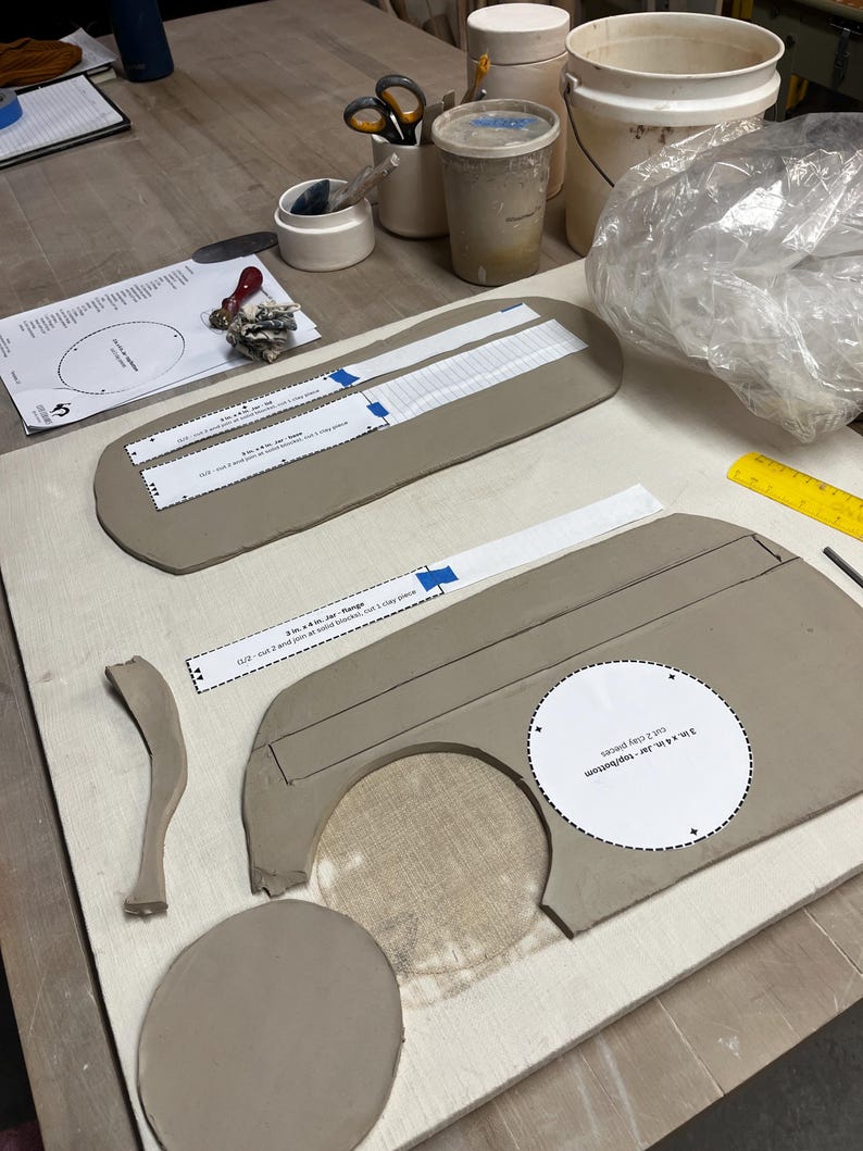 Slab Pottery Jar Template: Minimalist Ceramics Pattern (digital ...