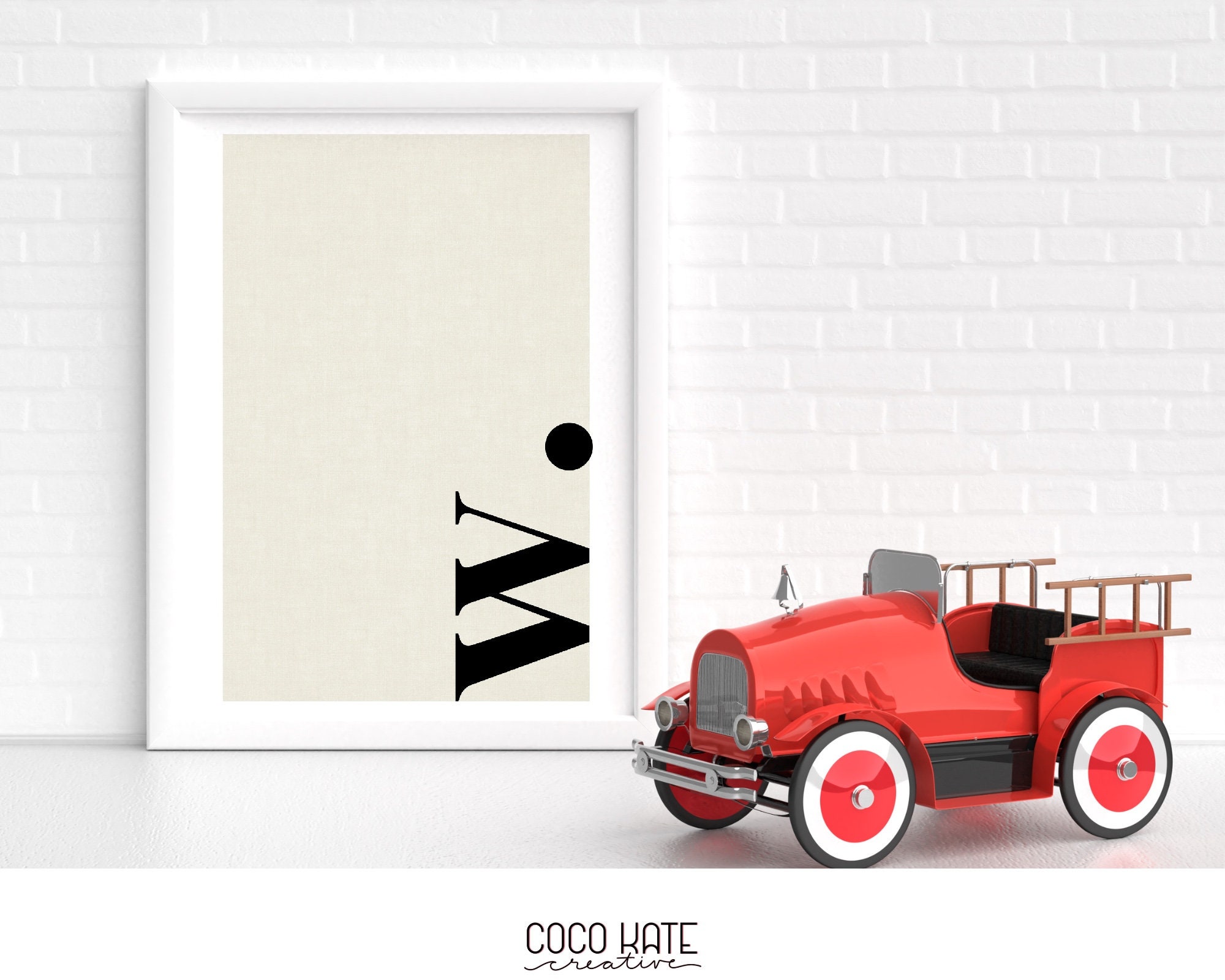 Vintage Typewriter Letter W Digital Wall Art - Retro Print for Home ...