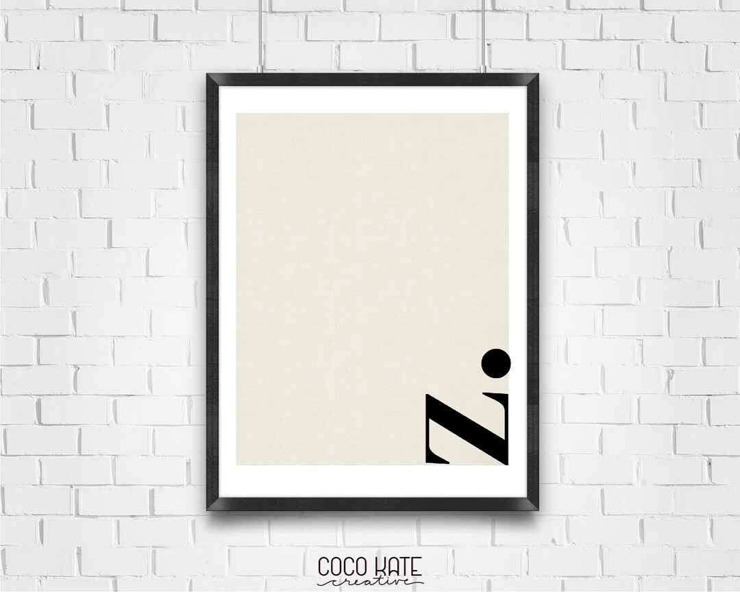Letter Z Print: Vintage Typewriter Style, Retro Home Decor (digital ...