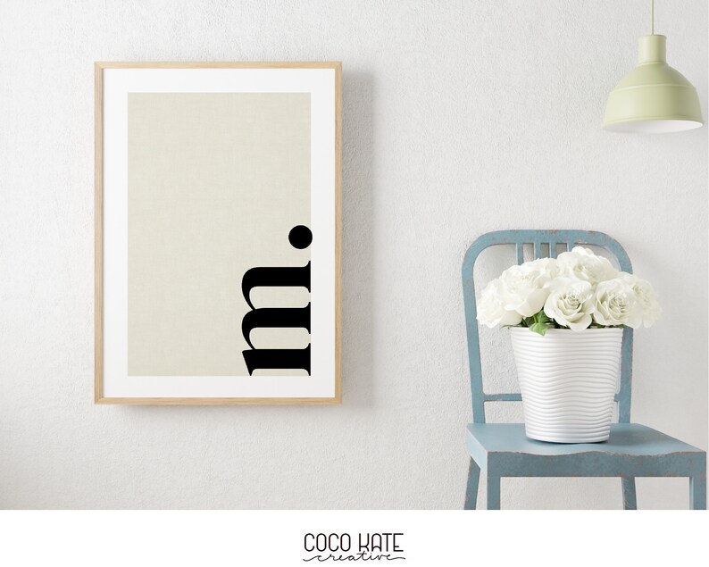 Vintage Typewriter Letter M Digital Wall Art Retro Print for - Etsy