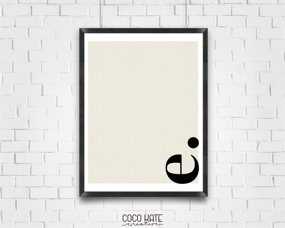 Vintage Typewriter Letter E Digital Wall Art - Retro Print for Home ...