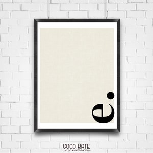 Vintage Typewriter Letter E Digital Wall Art - Retro Print for Home ...