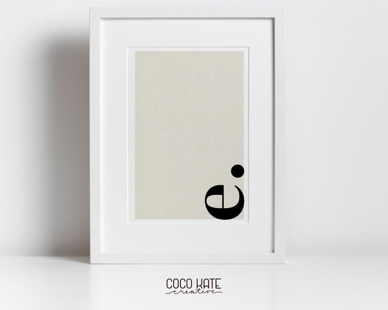 Vintage Typewriter Letter E Digital Wall Art - Retro Print for Home ...