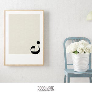 Vintage Typewriter Letter E Digital Wall Art - Retro Print for Home ...