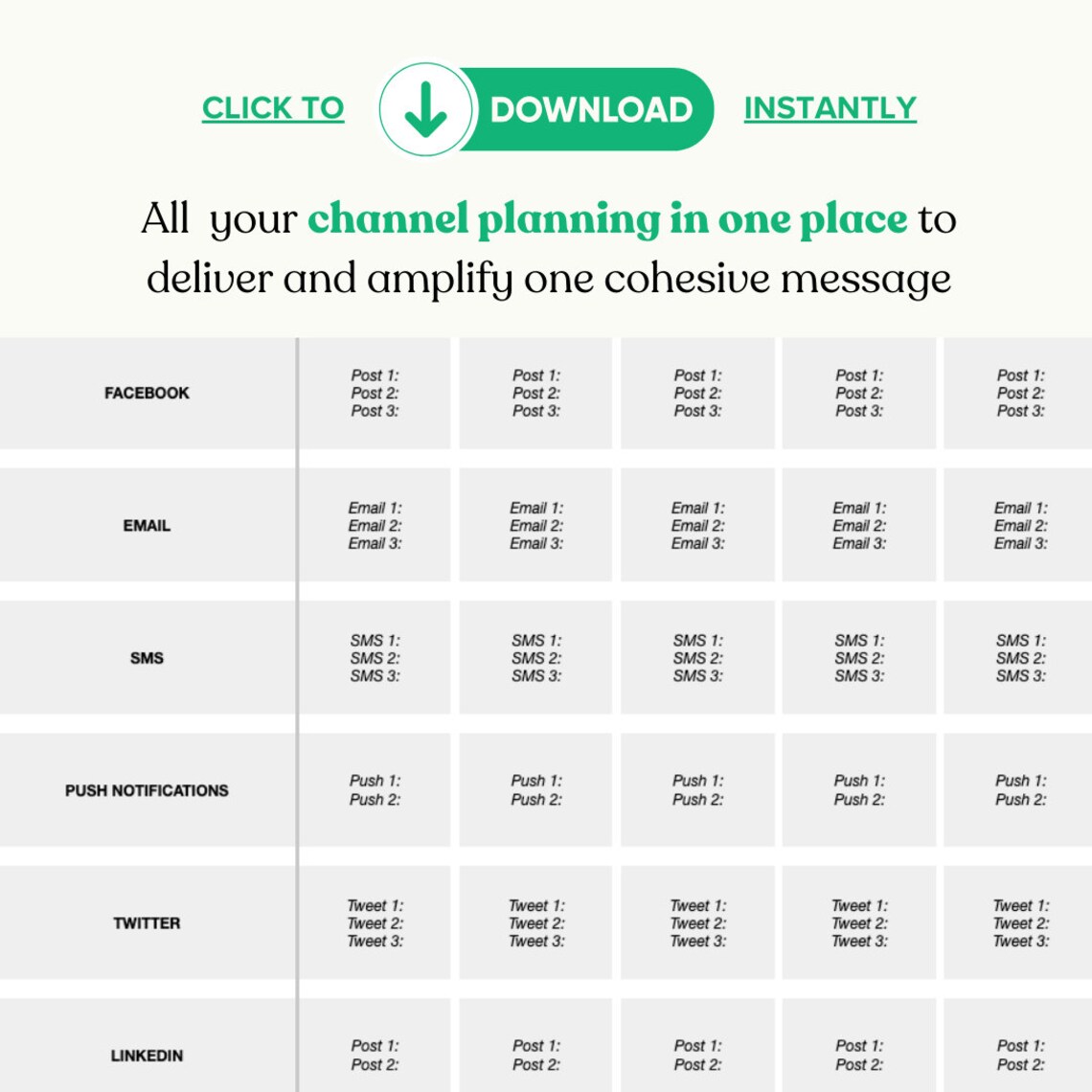 Ultimate Content Planner and Content Calendar Template: Instant ...