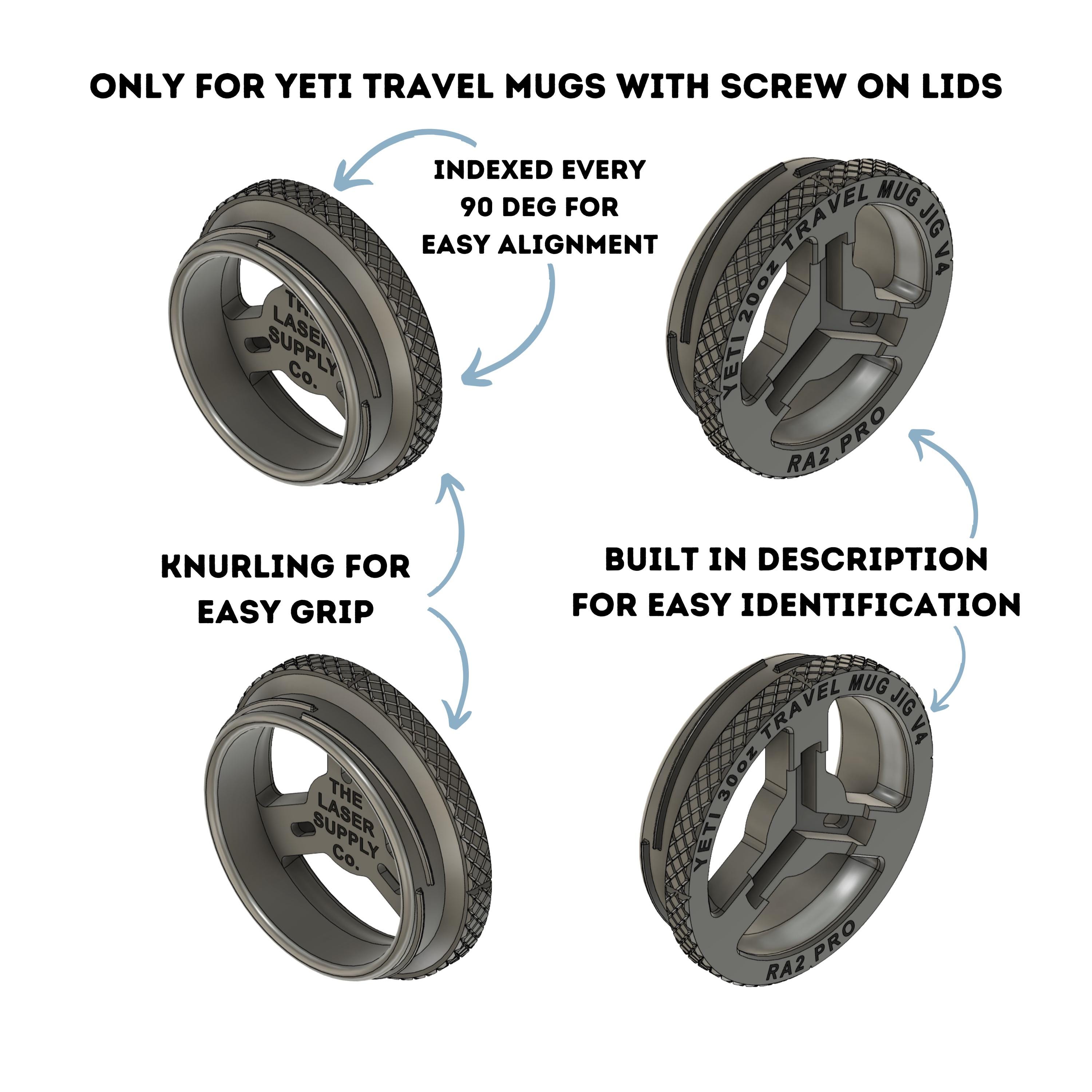 Xtool RA2 Pro Rotary Yeti Travel Mug Jig 20oz / 30oz Quick Change Multi ...