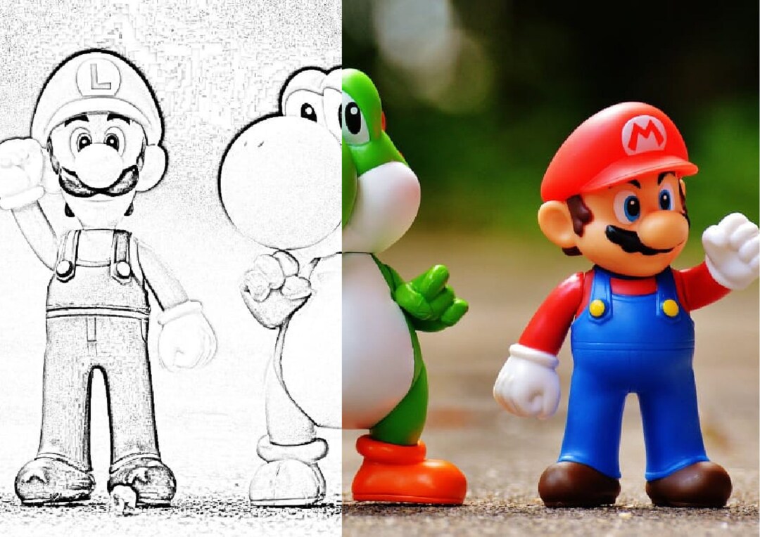 Cartoon Sketch Downlod Digital File in One Click in Pdf - Etsy