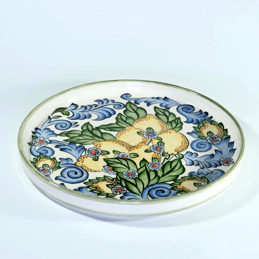 Italian Amalfi Style Ceramic Serving Plate – Mediterranean Handmade ...
