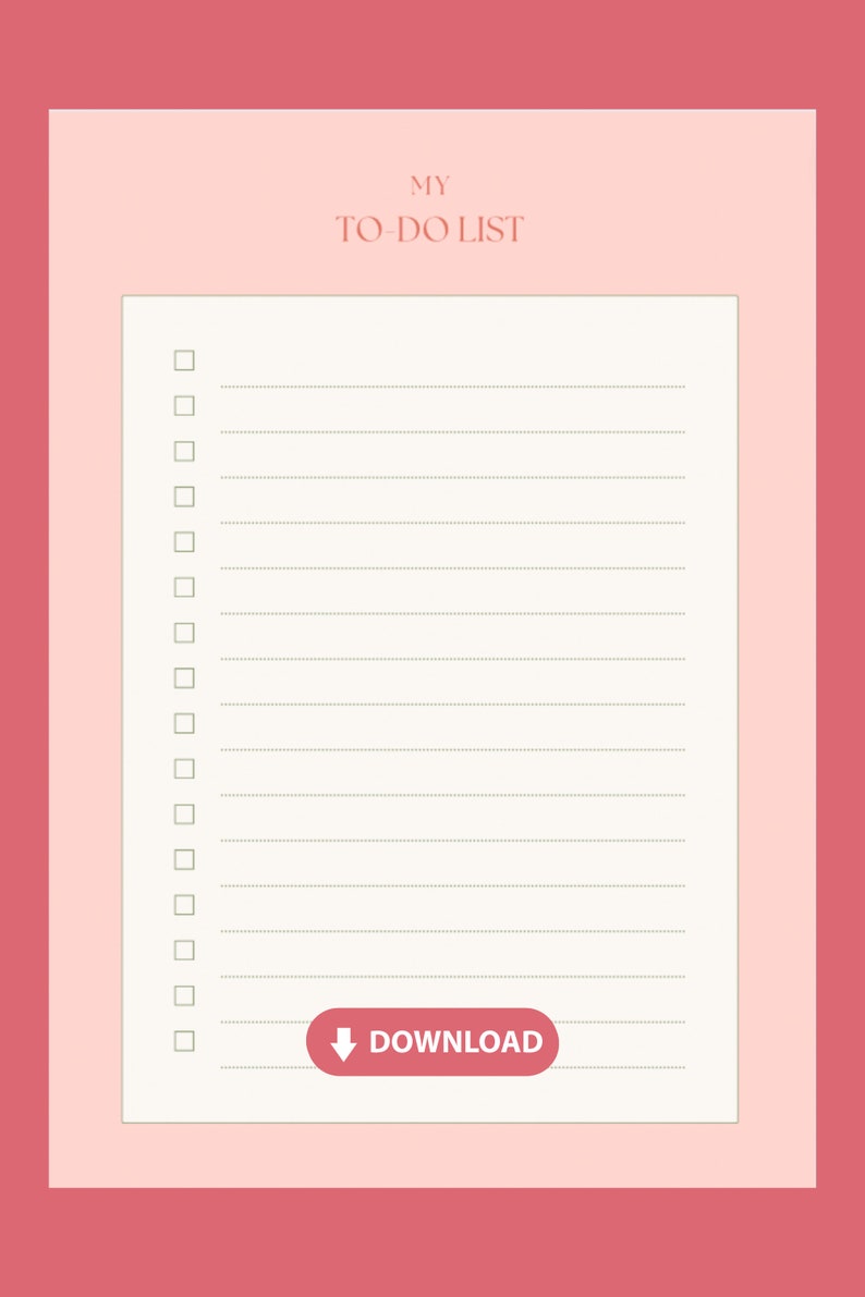 To Do List Bundle Cute Colors to Do List for Wedding Check List Packing ...