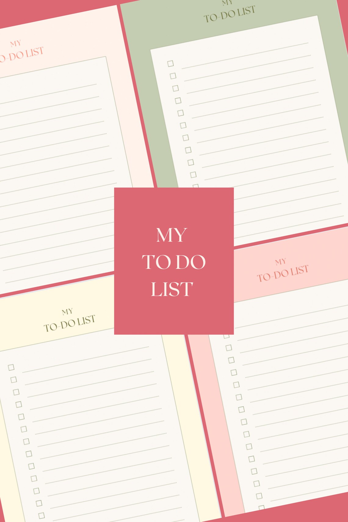 To Do List Bundle Cute Colors to Do List for Wedding Check List Packing ...