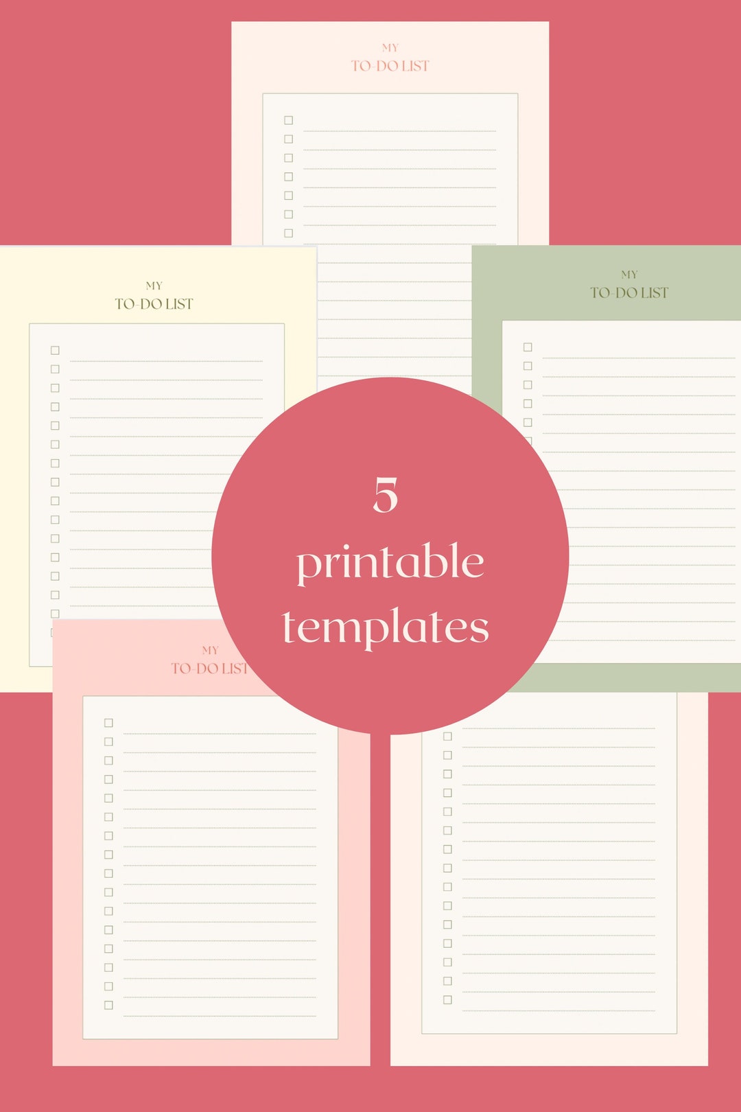 To Do List Bundle Cute Colors to Do List for Wedding Check List Packing ...