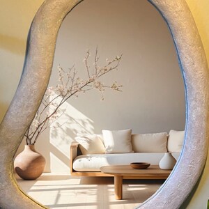 Handmade Plaster Puddle Mirror: Textured Organic Wall Decor - Etsy