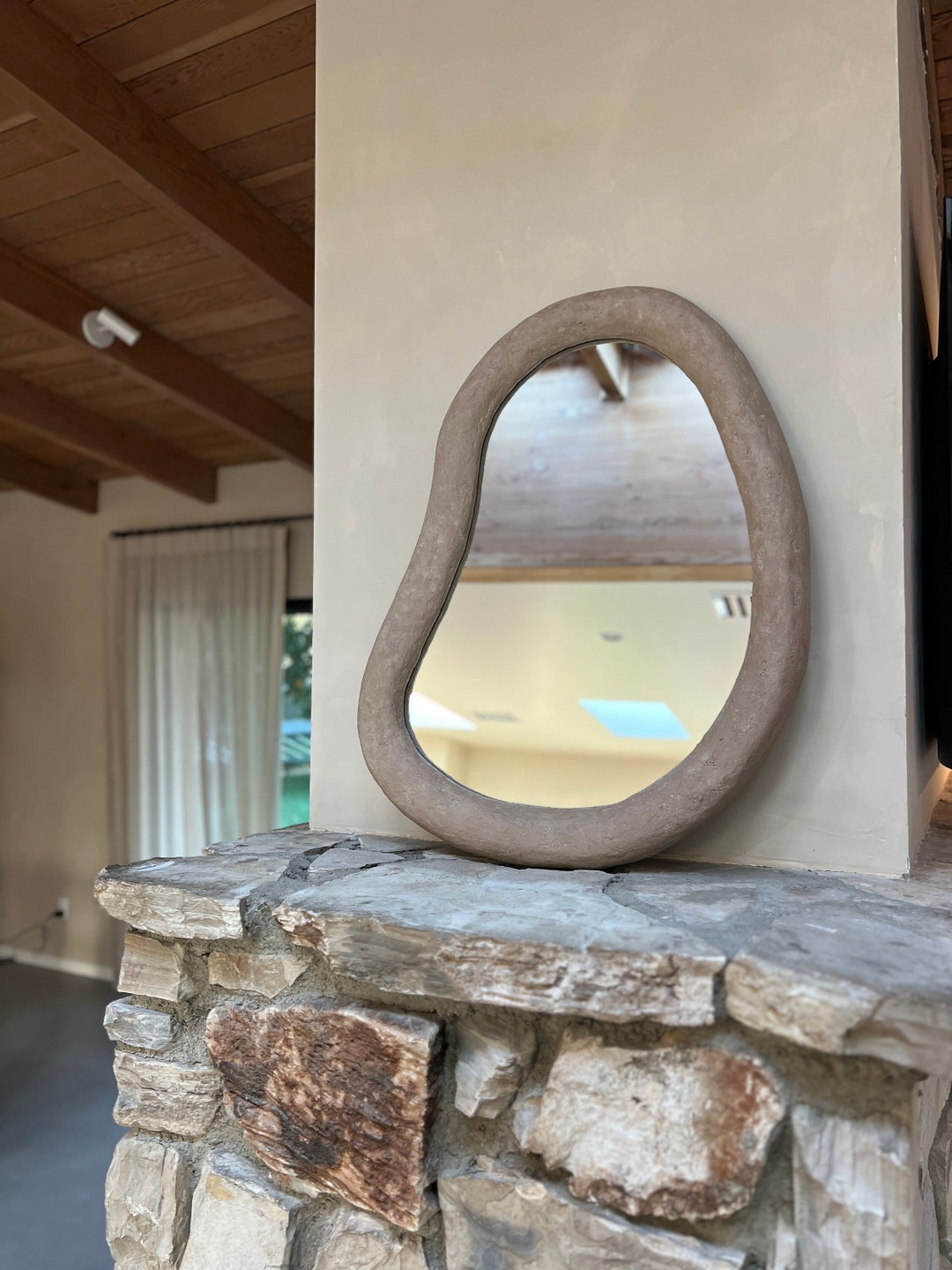 Handmade Plaster Puddle Mirror: Textured Organic Wall Decor - Etsy