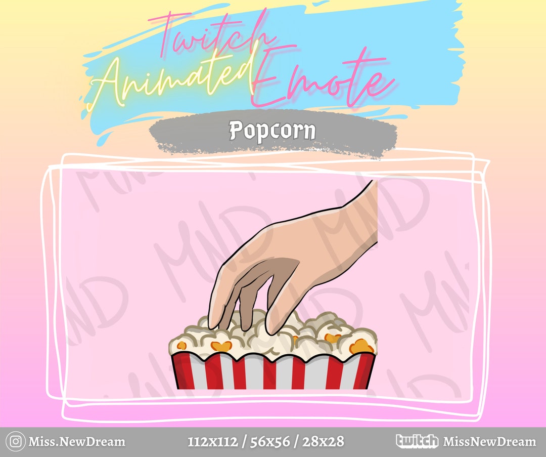 Animated Eating Popcorn Drama Emote Twitch, Discord, Youtube - Etsy