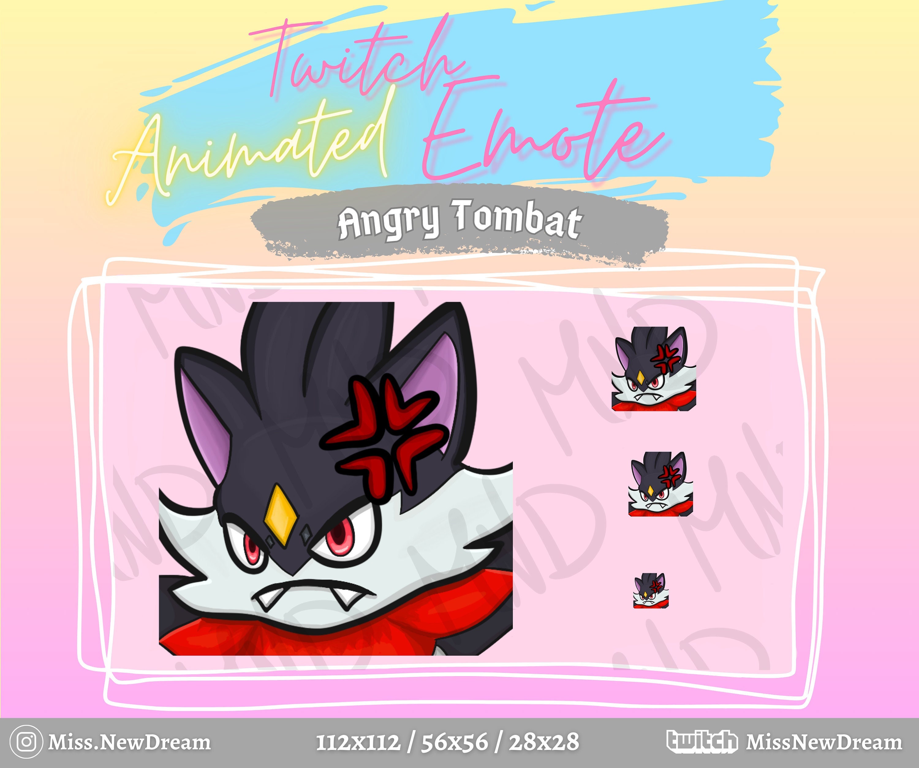 Animated Angry Tombat Palworld Emote Twitch / Discord / Youtube / Kick ...