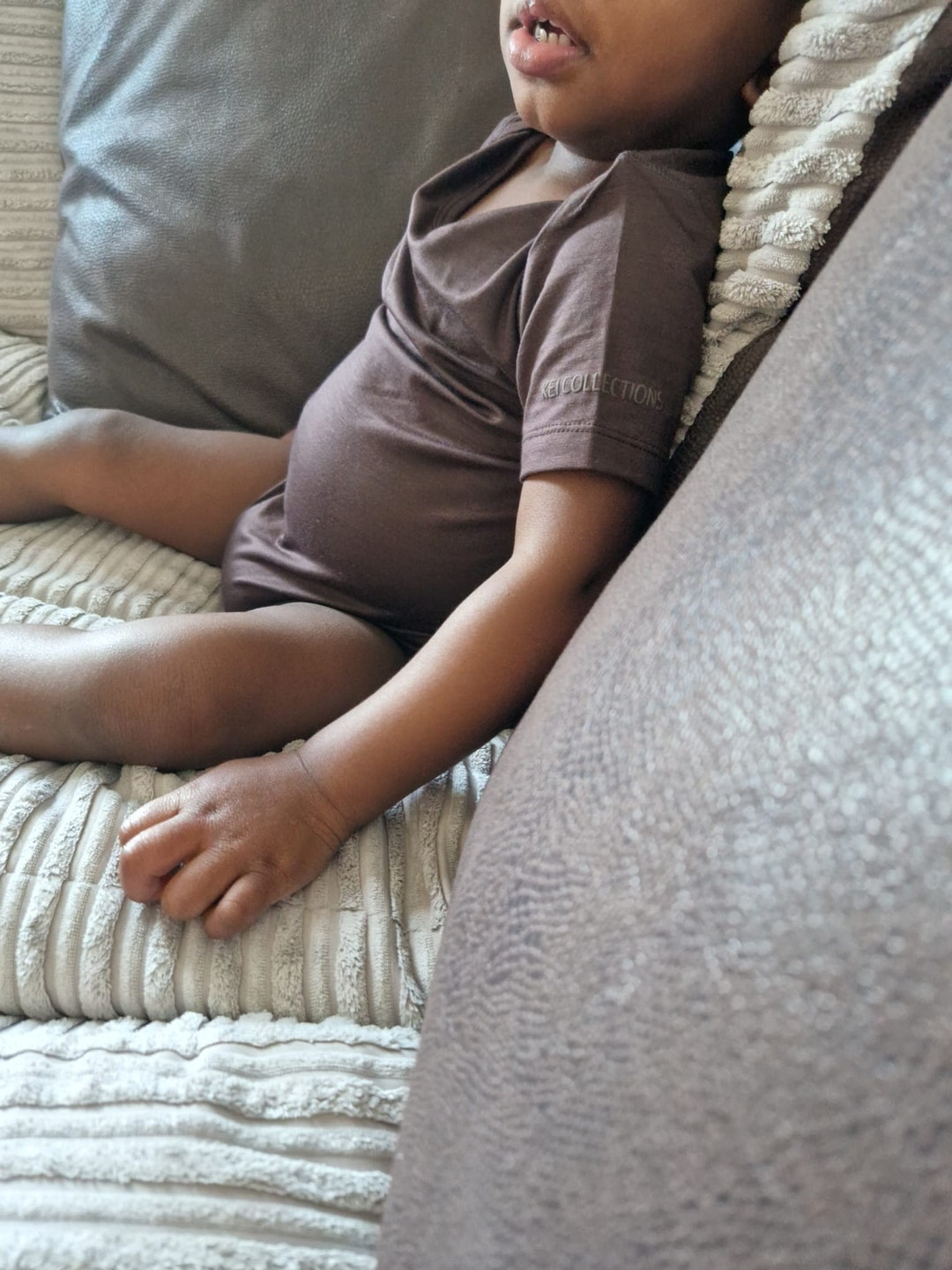 Dark Brown Bodysuit Nude Baby Vest Gender Neutral Baby Shower Gift ...