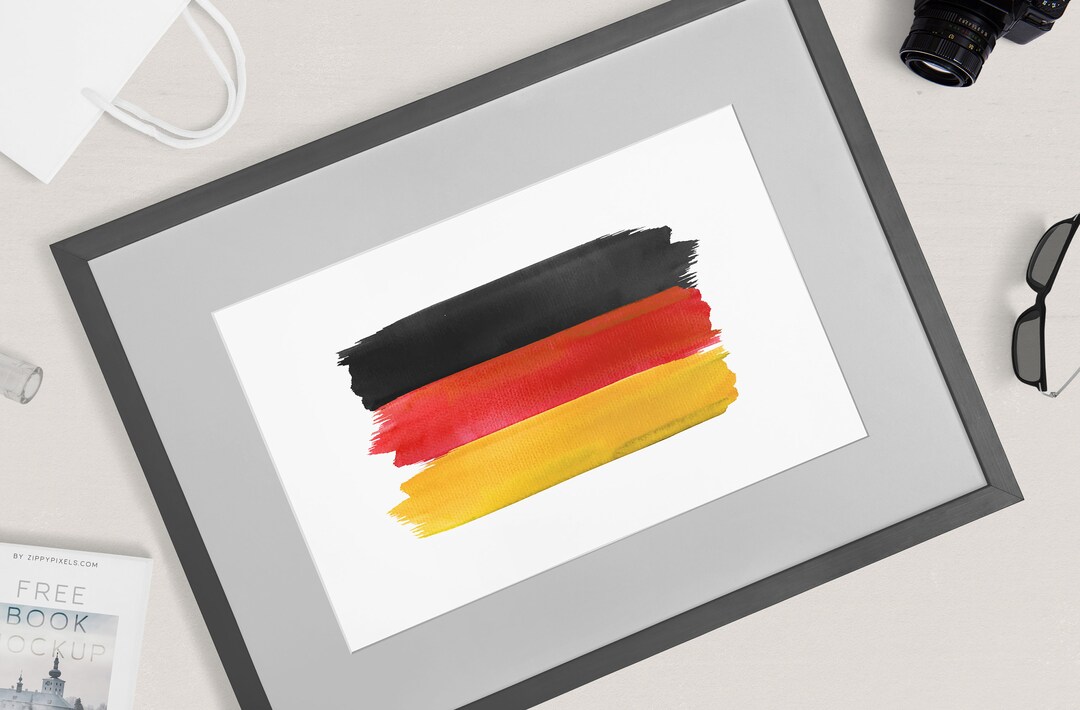 Watercolor Flag - Germany Flag- Watercolor PNG - Digital Print - Etsy