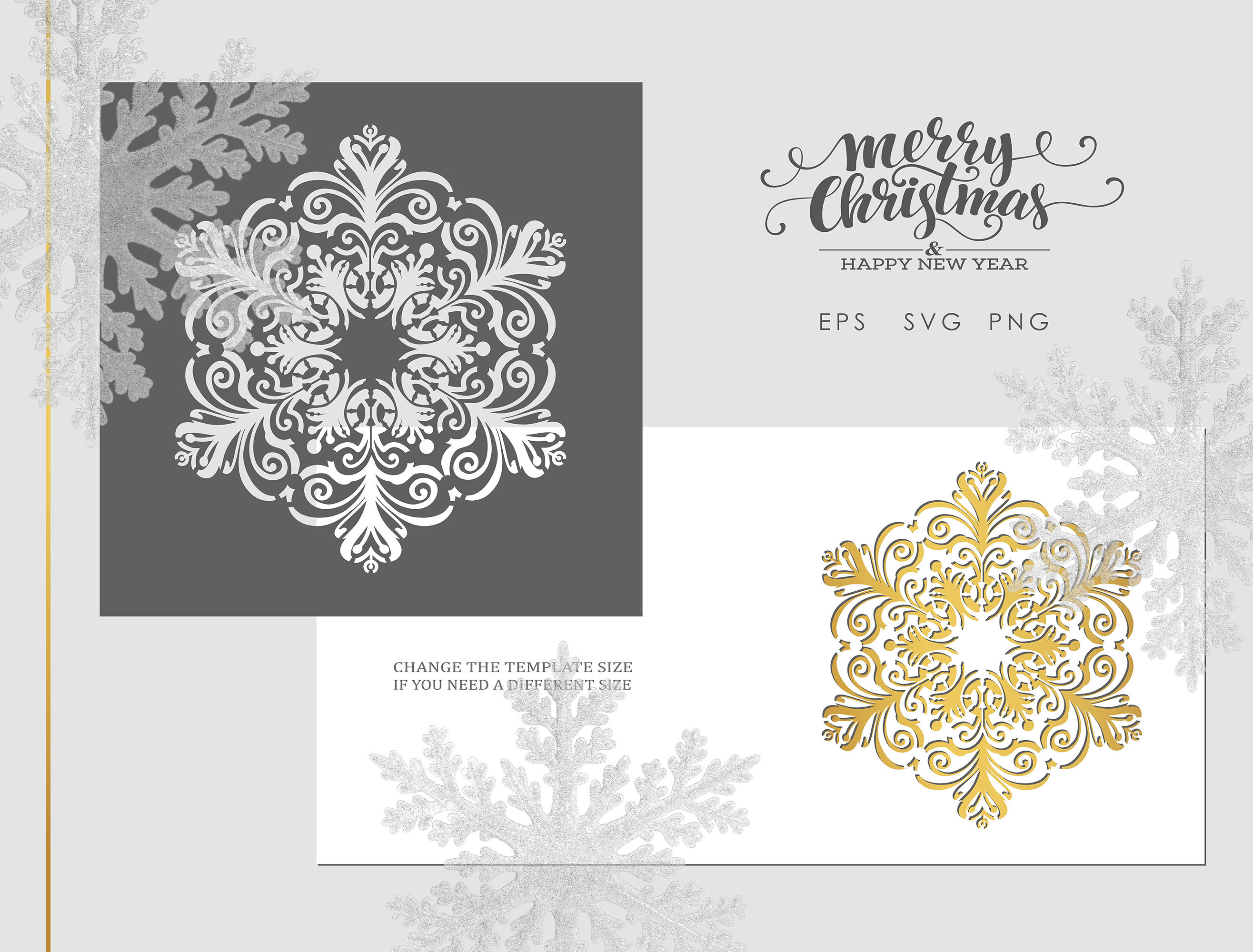 Snowflake Card SVG, Christmas Card Cricut, Snowflake Svg, Papercut ...