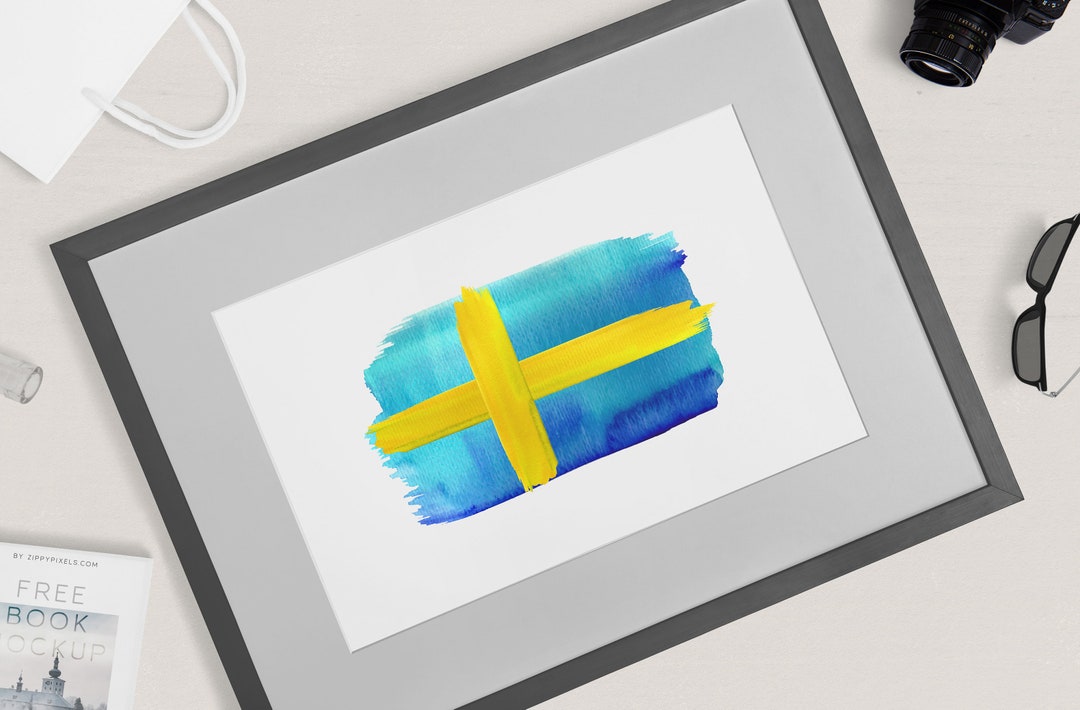 Watercolor Flag Sweden Flag Watercolor PNG Digital Print - Etsy