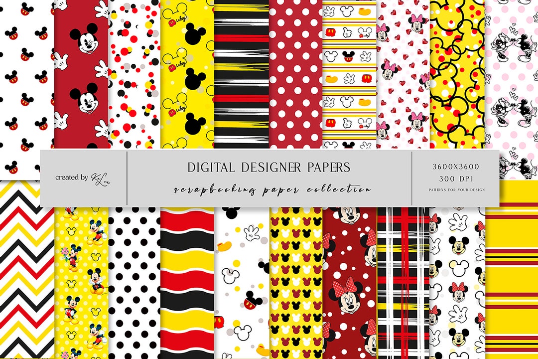 Maus Magic Digital Paper Background 12x12, Instant Download, Seamless ...