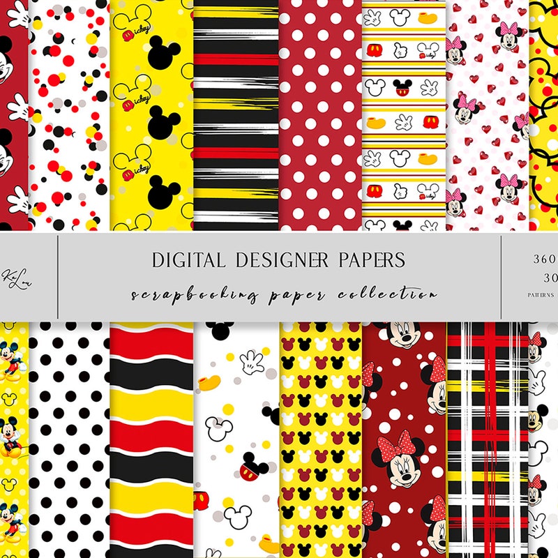 Mickey Digital Paper - Etsy