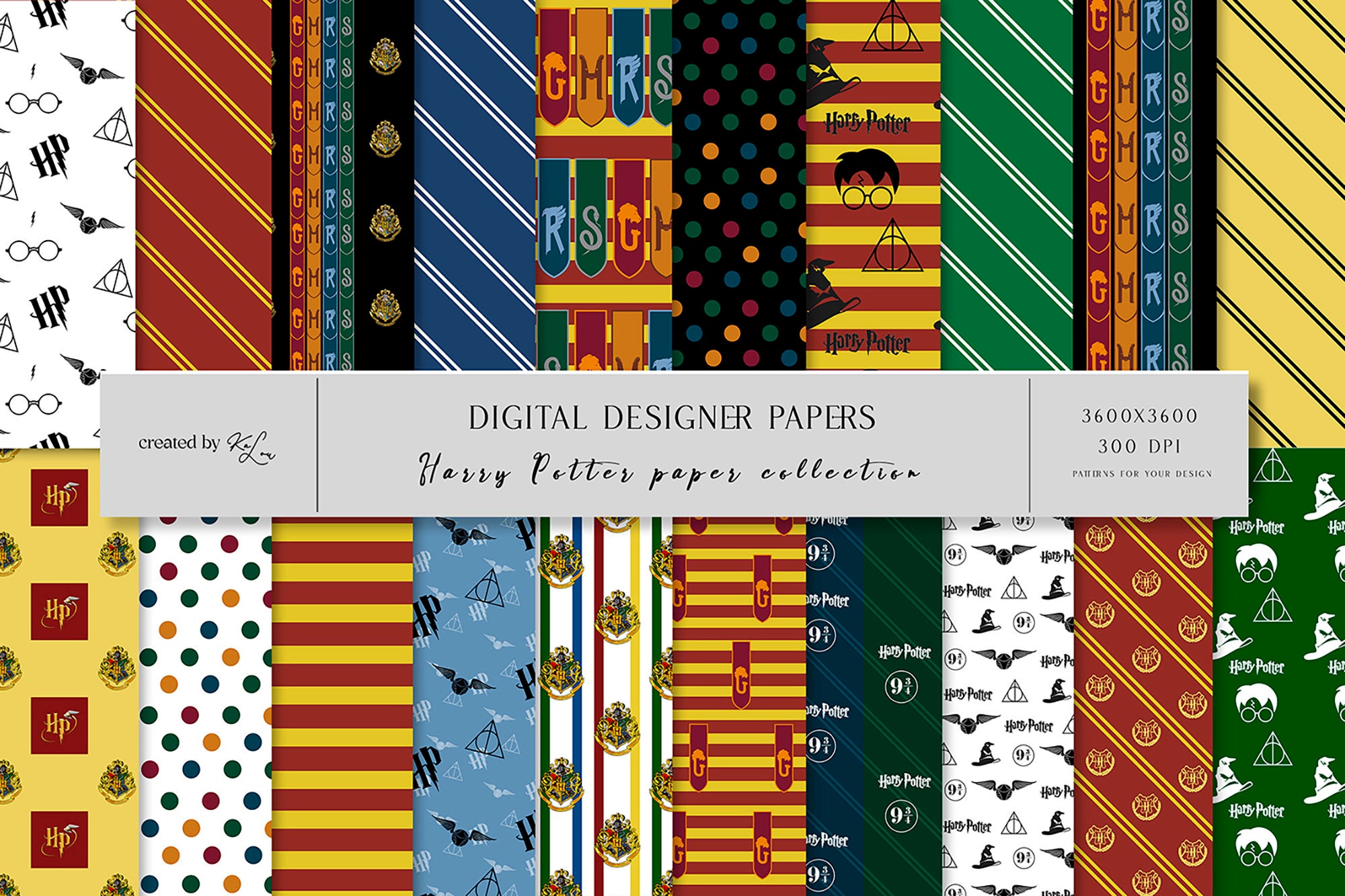 Magic Wizard School Digital Paper Design, Instant Download, Scrapbook ...