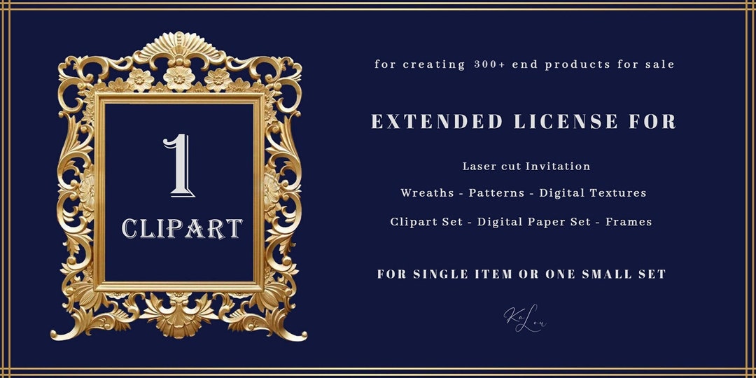Clipart Extended License: Single Clipart or Laser Cut Files - Etsy