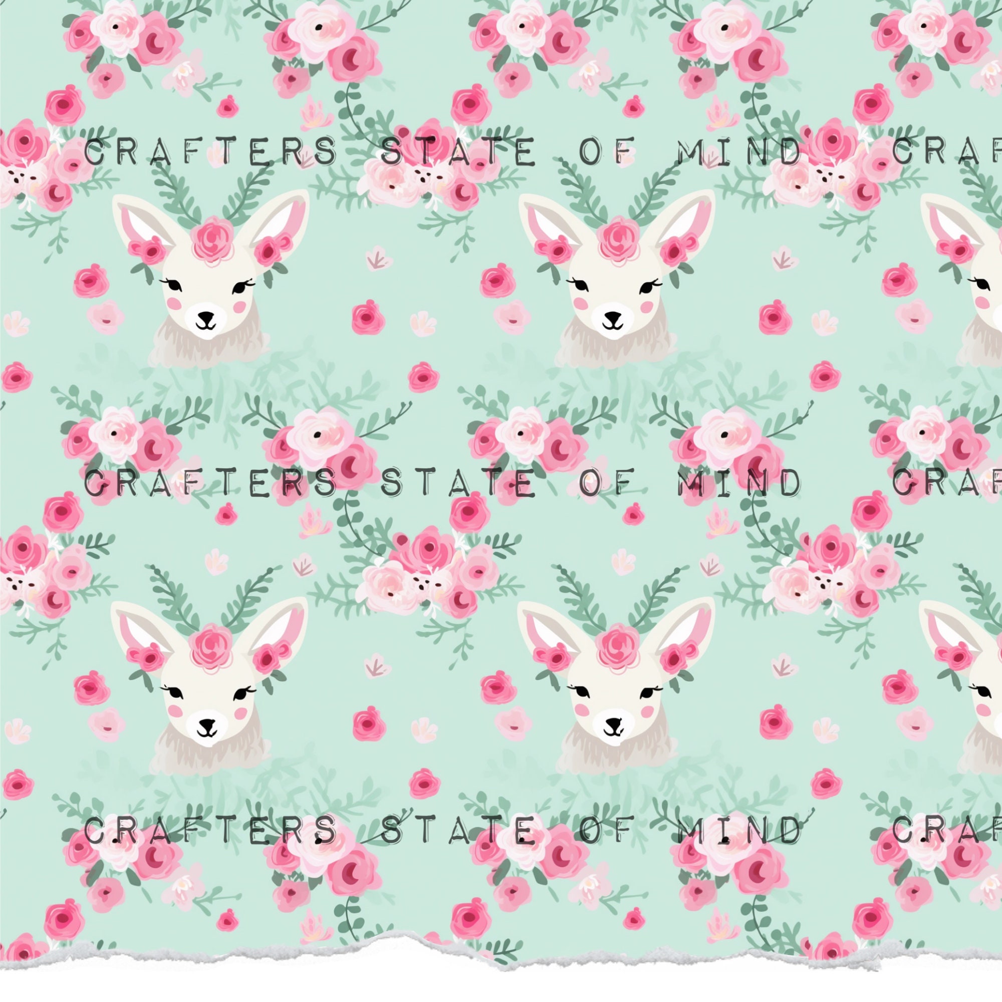 6 Piece Pattern Pack | High Quality Cute Nursery Room Baby Animal Pastel Art | DIY Fabric Paper ...