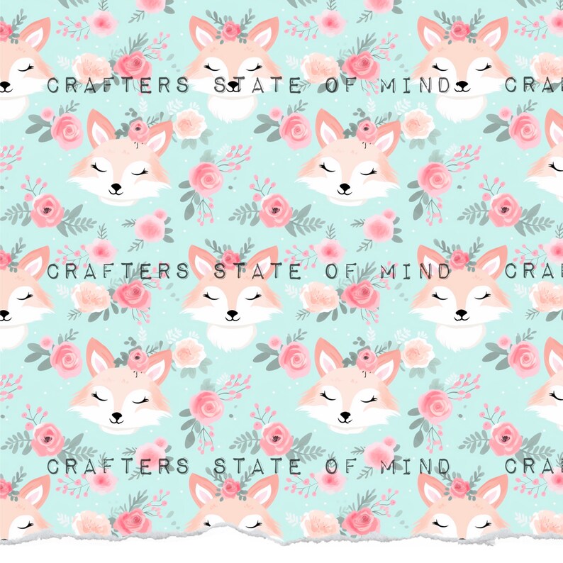 6 Piece Pattern Pack | High Quality Cute Nursery Room Baby Animal Pastel Art | DIY Fabric Paper ...