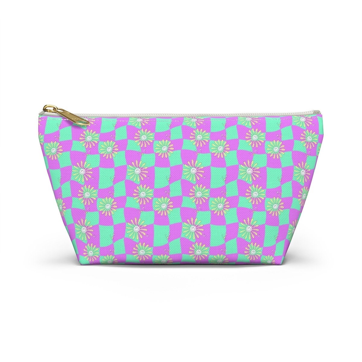 Wavy Daisy Checkerboard Pattern | 6 Pack Bundle | Repeating Seamless ...
