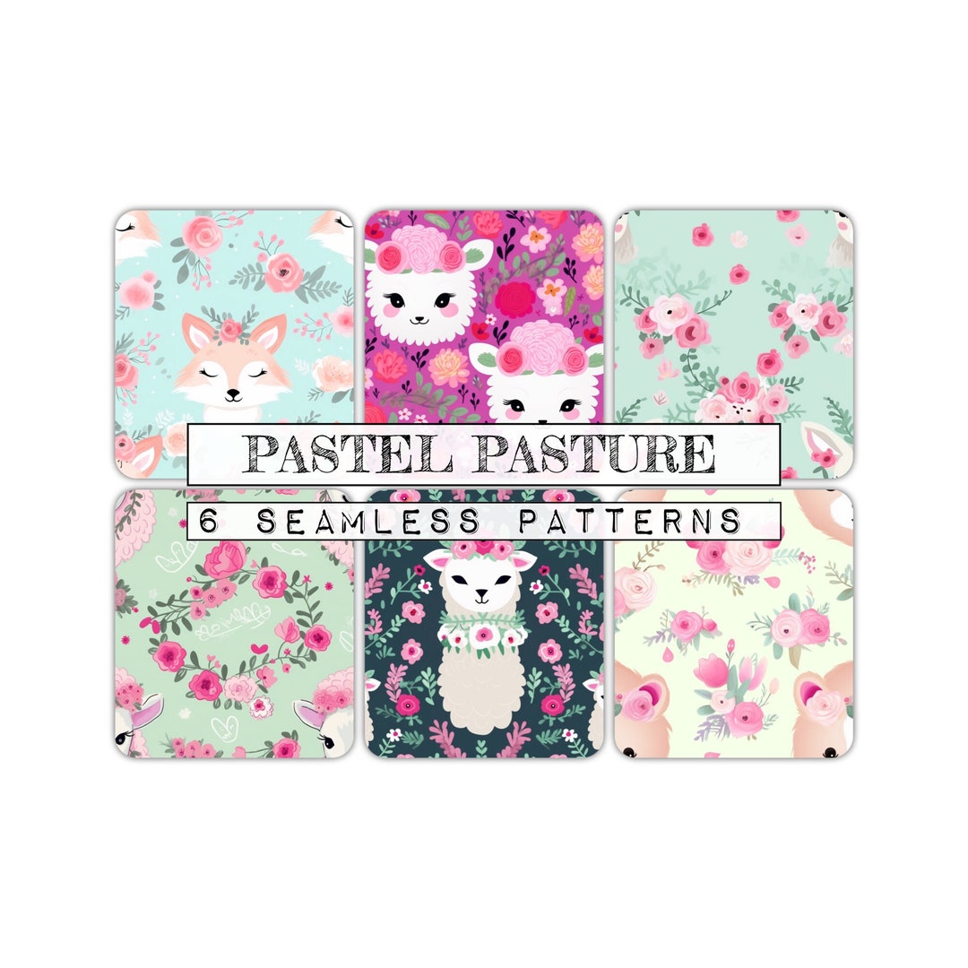 6 Piece Pattern Pack | High Quality Cute Nursery Room Baby Animal ...