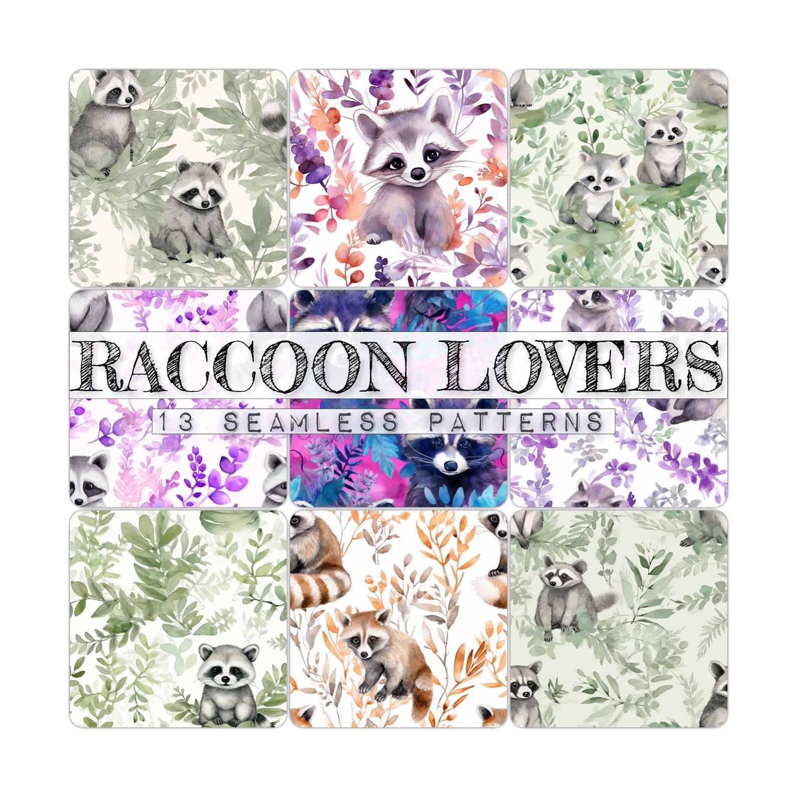 SALE - 13 Piece Repeating Seamless Pattern Bundle | for Crafts ...