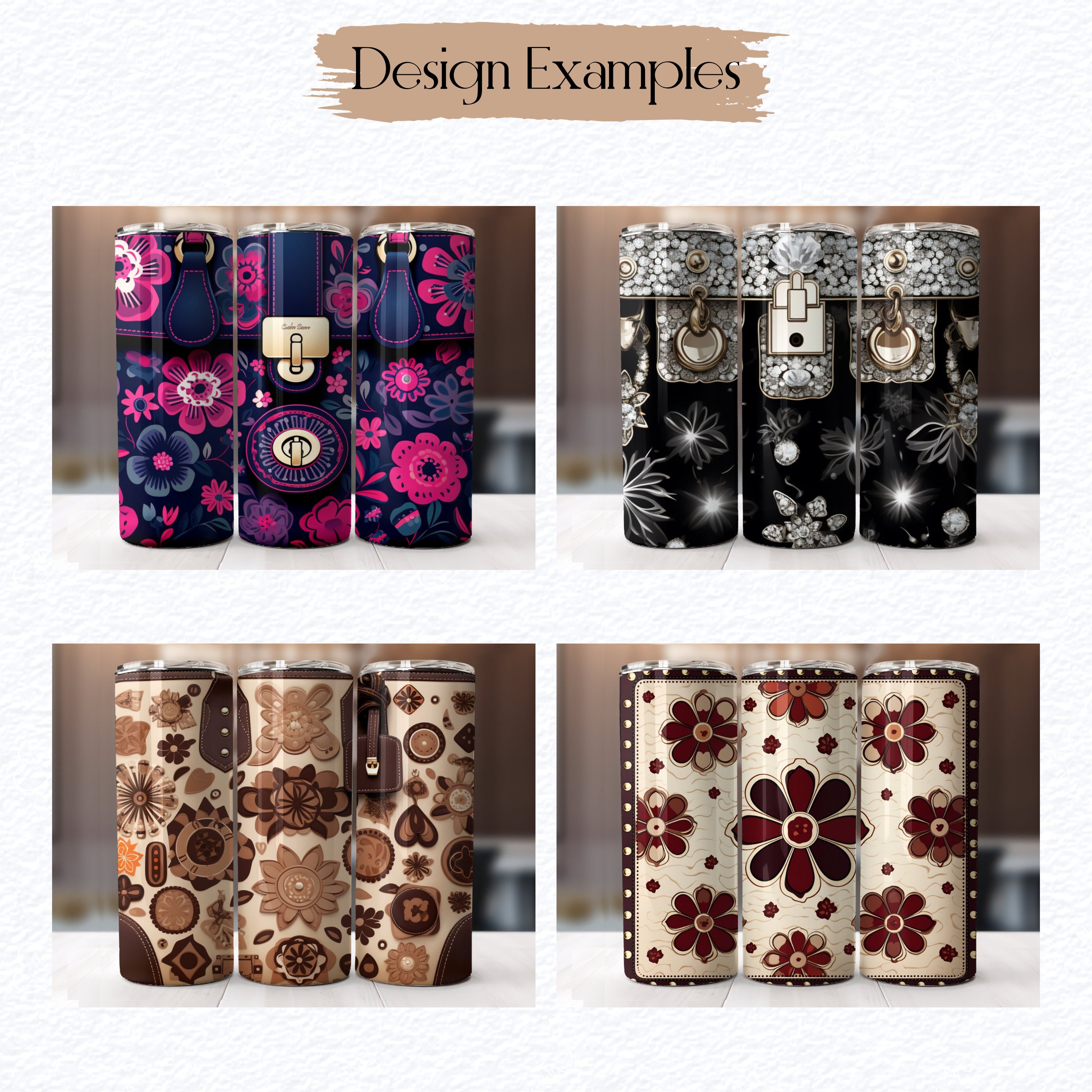 111 Designer Bag-inspired Tumbler Bundle 2023 Trendy Sublimation ...