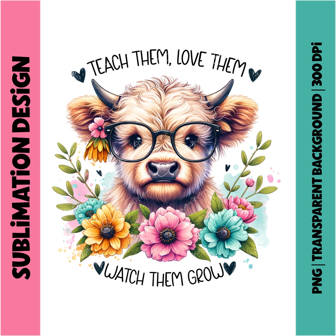 Highland Cow Highschool Teacher Gift Appreciation Png Back to School ...