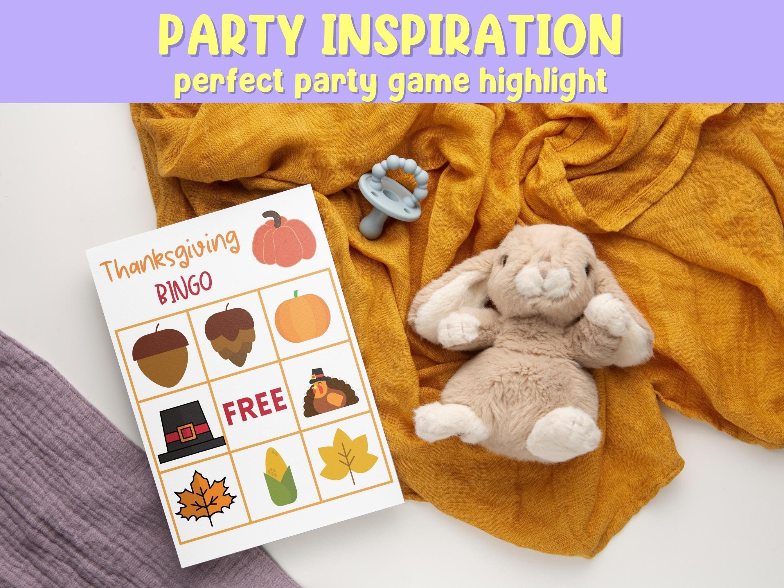 Thanksgiving Bingo Game | Thanksgiving Activity for Kids | 10 Bingo ...