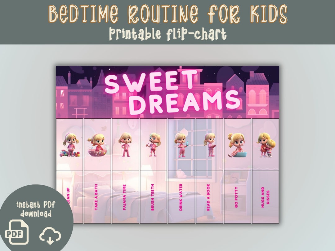 Bedtime Routine Chart Planning Toddler Routine Chore Chart - Etsy