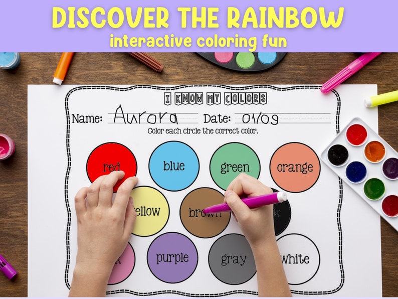 Color Worksheet and Activity Workbook Color Matching Learning Colors ...